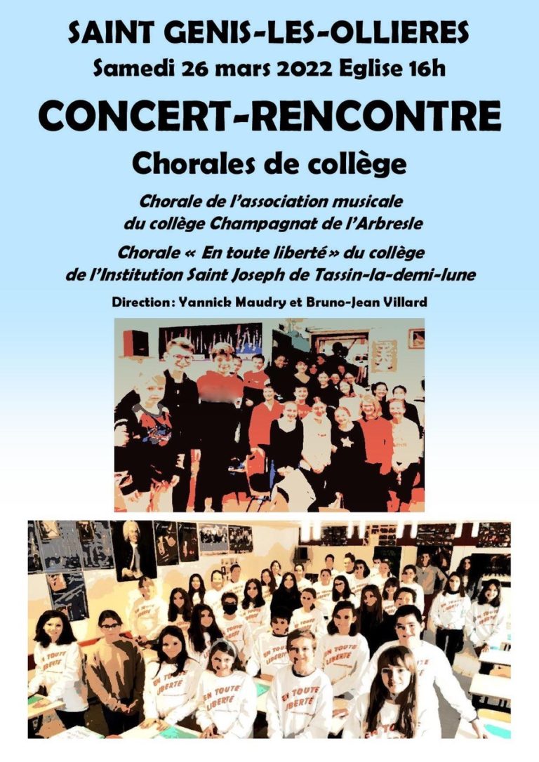 Concerts St Genis Les Ollières - Groupe scolaire Champagnat